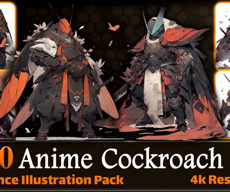 Artstation 300 Anime Cockroach Full Body Reference Pack 4k V14 Artworks