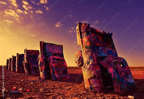 Amarillo Texas July 21 2017 Cadillac Ranch In Amarillo Cadillac