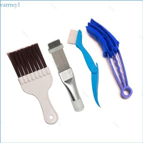 Vat1 Set Of 4 Air Conditioner Fin Comb Cleaner Kits Coil Cleaning Brush Evaporator Shopee