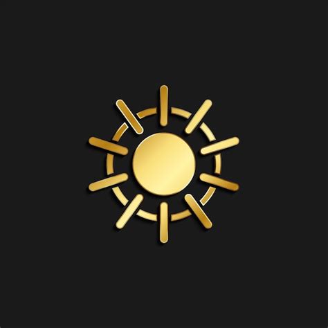 Premium Vector Sun Gold Icon Vector Illustration Of Golden Style