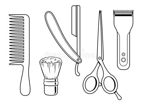 Barber Tools Vector Clipart