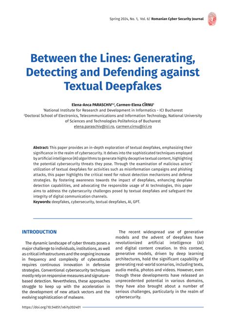 Pdf Between The Lines Generating Detecting And Defending Against Textual Deepfakes