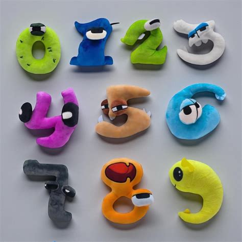 Number Lore Plush Set Montessori Learning Toys Zero To Nine Etsy