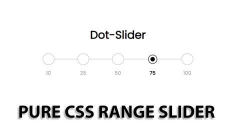 Pure CSS Range Slider Pure CSS Dot Slider No JS NoorHUB YouTube