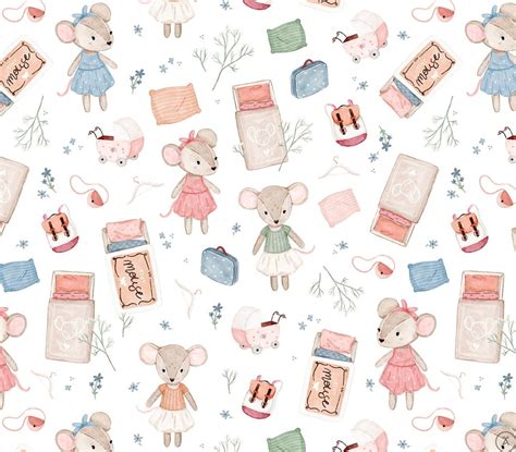 Mini Cute Mouse Fabricdigital Print Premium Cottontoys Etsy