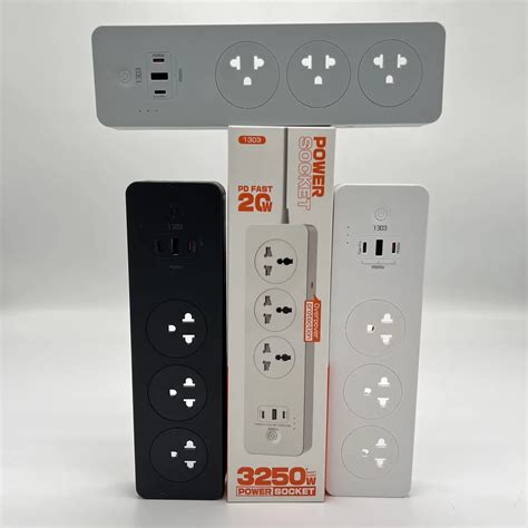 Custom Logo Thailand Socket Pd20w Fast Charge Power Strip With 3