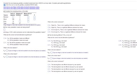 solved consider the accompanying partially completed