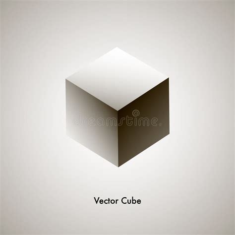 Vector Grayscale Cube Stock Vector Illustration Of Plastic 80661235