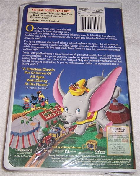 Dumbo Vhs 2001 60th Anniversary Edition For Sale Online Ebay