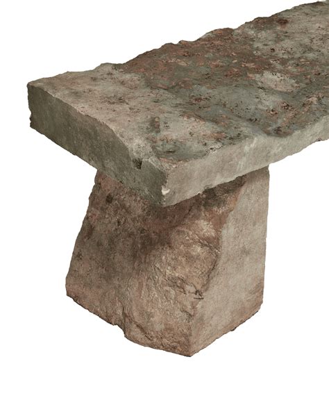 Olive Ateliers Vintage Limestone Bench From Indonesia