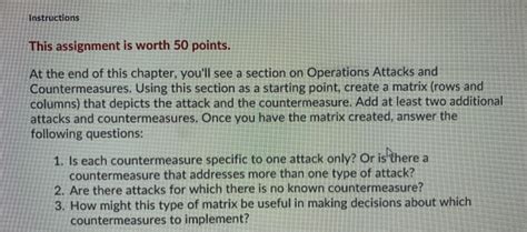 Solved Instructions This Assignment Is Worth 50 Points At