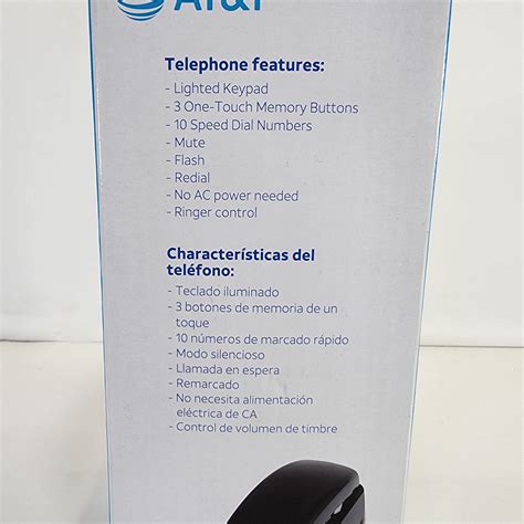Atandt 210 Trimline Corded Telephone W 13 Number Memory No Cords New