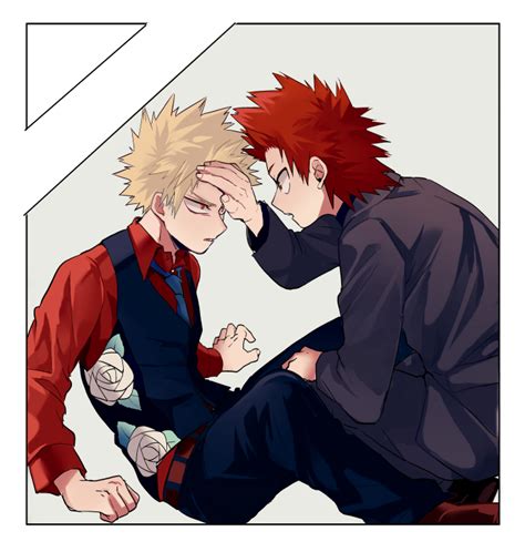 Bakugou Katsuki And Kirishima Eijirou Boku No Hero Academia Drawn By