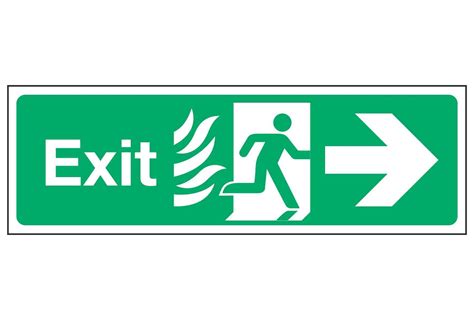 Exit Arrow Right NHS Double Sided Linden Signs Print