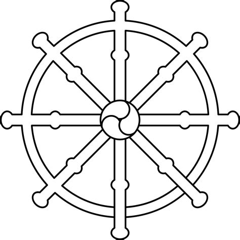 Buddhism Symbolism Icon In Black Outline 24368401 Vector Art At Vecteezy