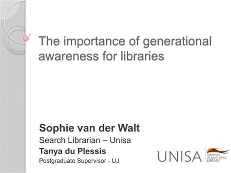 The Importance Of Generational Awareness For Libraries Pptx Personal Finance