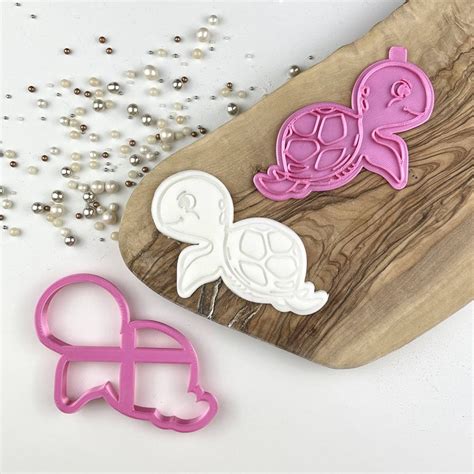 Turtle Cookie Cutter And Stamp Under The Sea Cookie Cutter Fondant