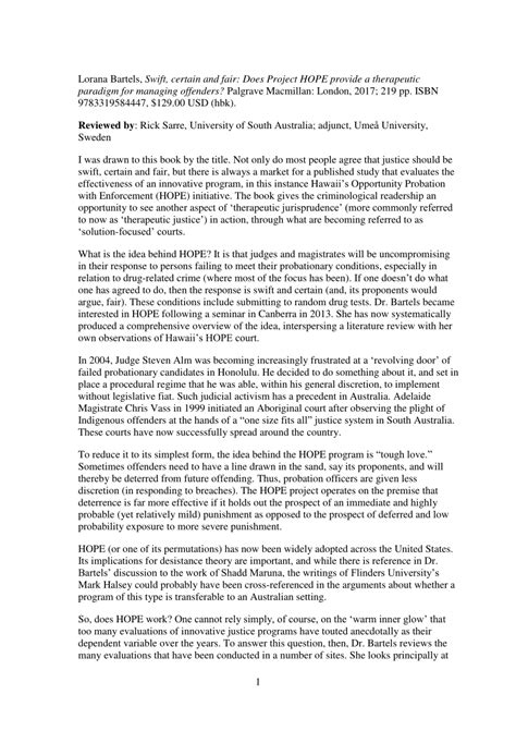 Pdf Lorana Bartels Swift Certain And Fair Does Project Hope