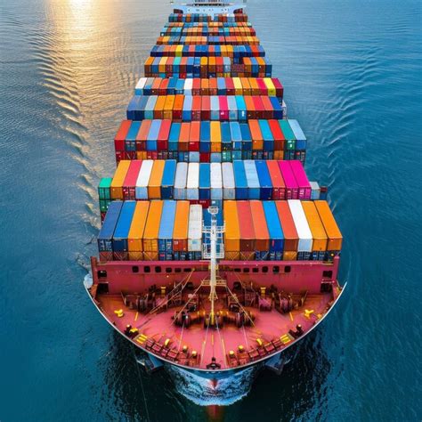 Premium Photo Huge Container Tanker At Sea Cargo Concept Loaded