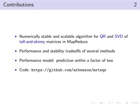 Direct Qr Factorizations For Tall And Skinny Matrices In Mapreduce Architectures Ieee Bigdata