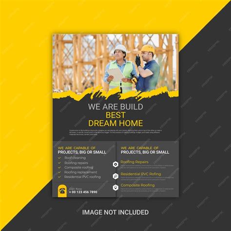 Premium Vector Vector Flat Design Construction Poster Template