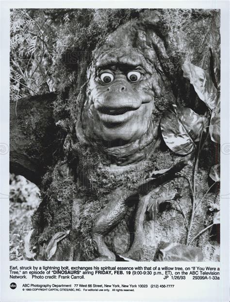 1993 Press Photo Earl Dinosaurs If You Were A Tree Comedy Abc