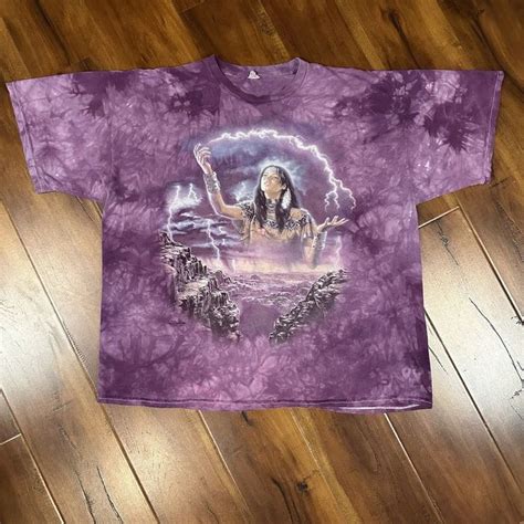 Vintage 90s Native American Lightning Tie Dye Princess Purple 2xl Grailed