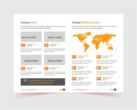 Brochure Template Layout Design Yellow Minimal Business Profile