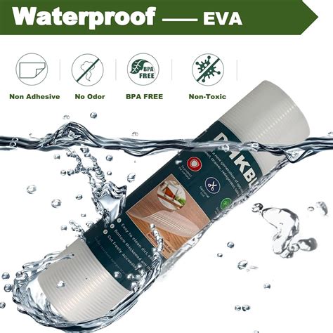 Berguf 16 In X 20 Ft Non Slip Washable Oil Proof Shelf Liners Roll 1 Count