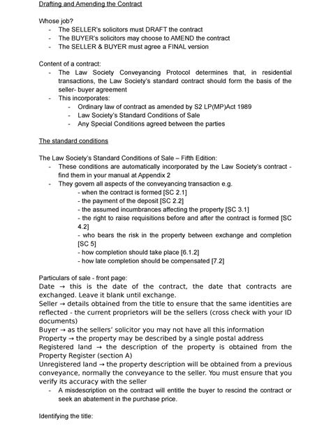 Drafting And Amending The Contract When The Contract Is Formed Sc 2