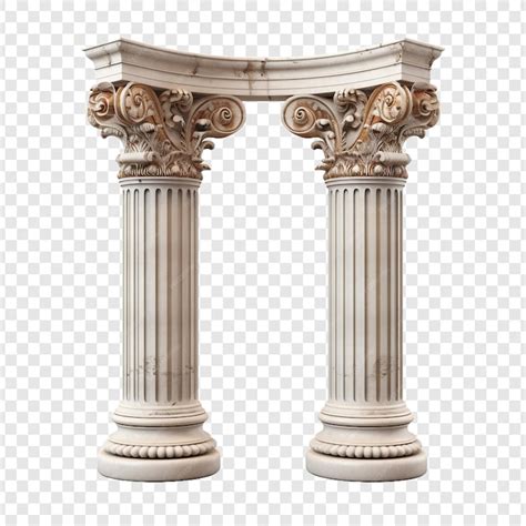 Premium Psd Greek Column Arc With A Classic Double Color Scheme