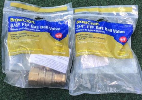 Brasscraft Od Compression X 34 In Fip Ball Valve 2 Pack Ebay