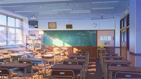 Download Nostalgic Anime Classroom Wallpaper