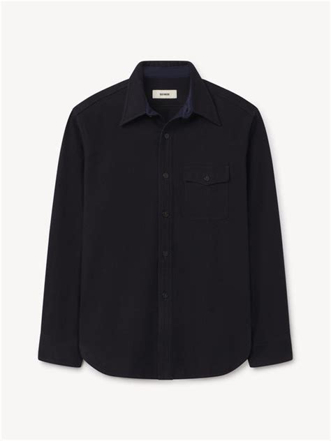 Dark Navy Felted Flannel Cpo Shirt Buck Mason Modern American Classics