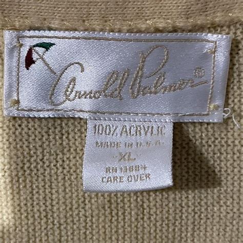 Vintage 90s Arnold Palmer Essential Knit Cardigan Depop