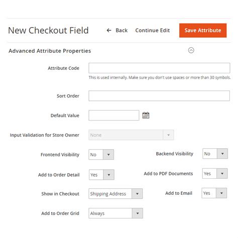 Magento 2 Checkout Custom Field Extension Order Attributes