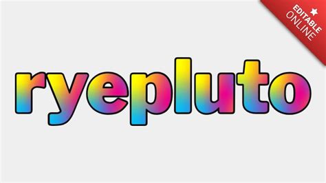 Ryepluto Rainbow Text Effect Generator