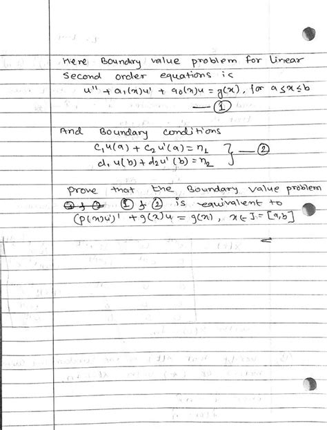 Solved Here Second Boundry Value Problem For Linear Order