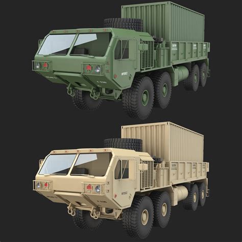 Artstation Hemtt Heavy Mobility Tactical Cargo Truck With Container
