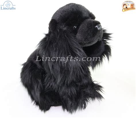 Soft Toy Cocker Spaniel Black By Faithful Friends 25cmh Fcs04