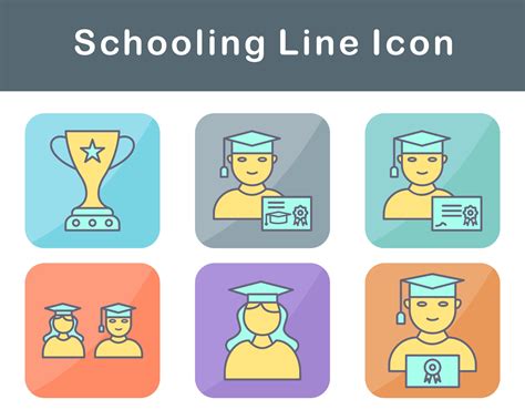 Schooling Vector Icon Set 20643846 Vector Art At Vecteezy