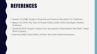 The Punjab Politics A History From 1937 To 1997 Pptx