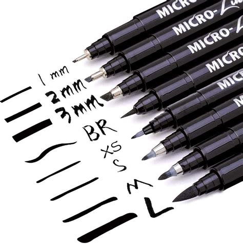 Kalligraphie Stift 6 Stück Kalligraphie Kugelschreiber Schwarzer Faserschreiber Für
