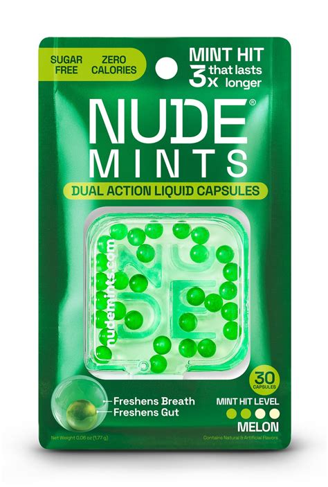 Nude Mints Melon Freshness For Breath And Gut Nude Mints