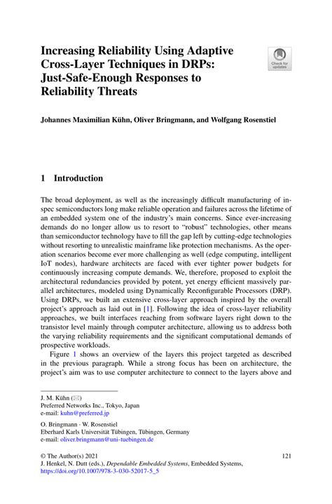 pdf increasing reliability using adaptive cross layer techniques in
