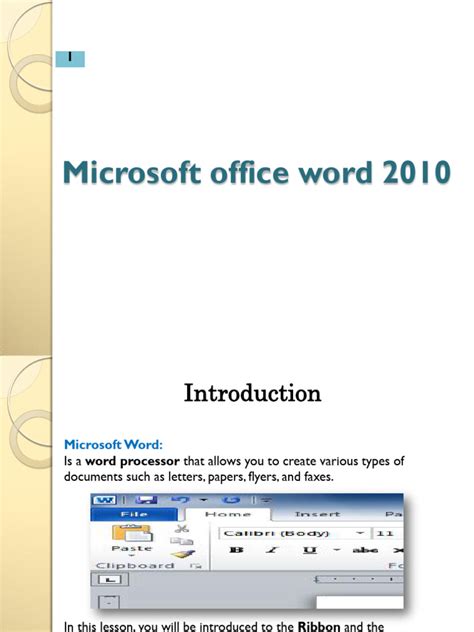 Lectur Word 1 Pdf Microsoft Word Graphical User Interfaces