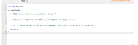 Solved Mainc Load Default Template 1 Include 2 3 Int