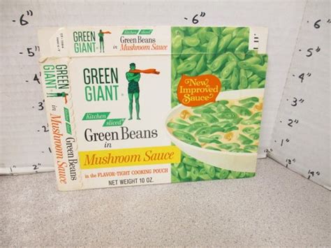 Green Giant 1960s Green Beans Mushroom Sauce Vintg Frozen Vegetable