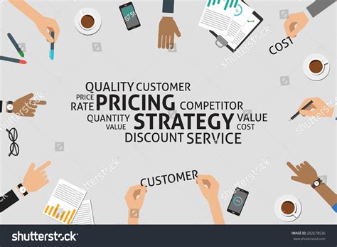 Vector Pricing Strategy Concepttemplate Vector De Stock Libre De