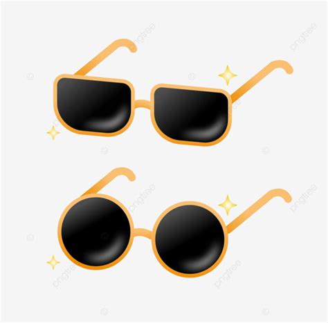 Circle And Square Black Sunglasses Set Vector Sunglasses Circle Set Png And Vector With